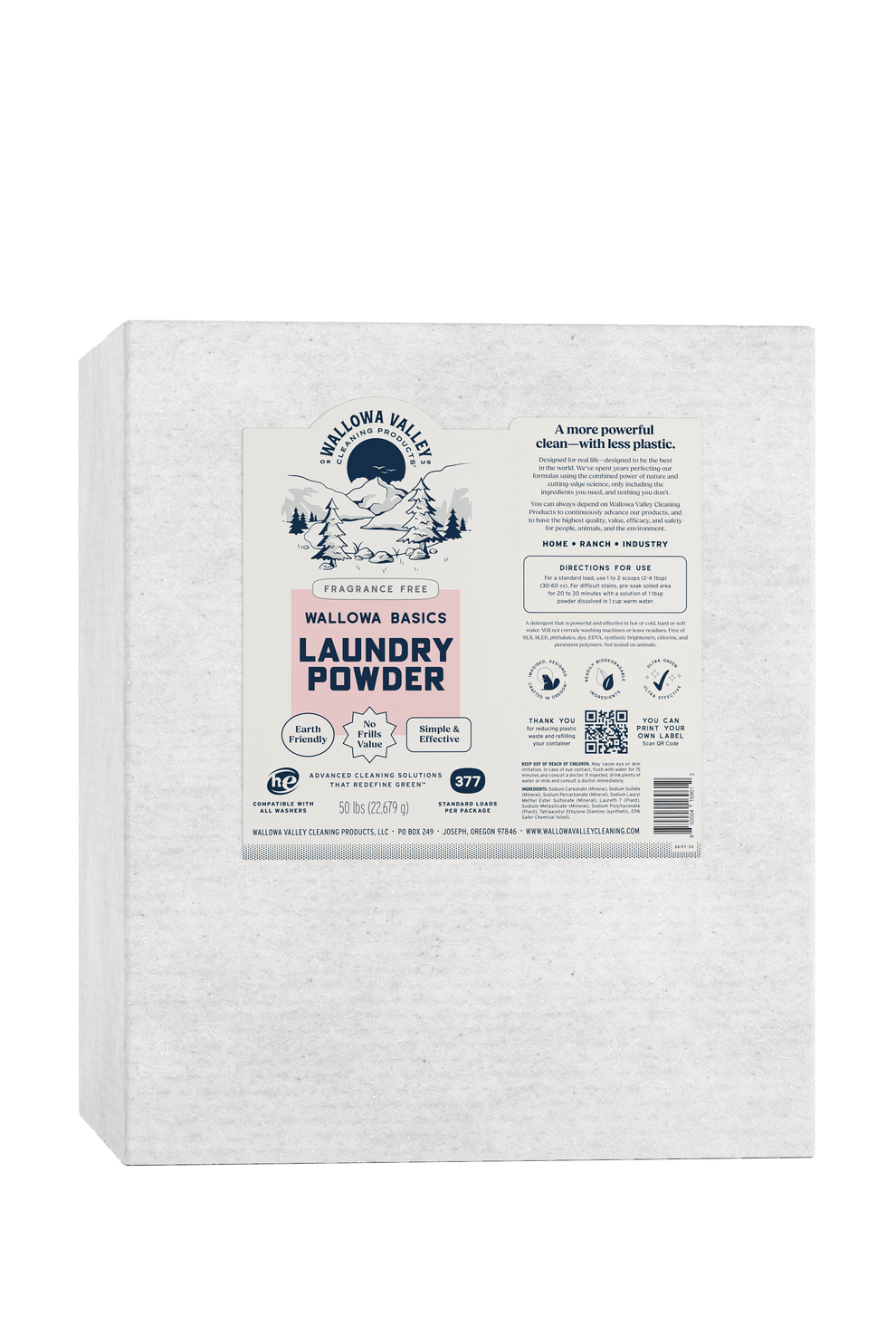 Wallowa Basics - Laundry Powder – Wallowa Valley Cleaning Products